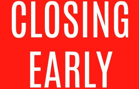 OFFICES CLOSING EARLY FOR STAFF TRAINING - Peter Heron